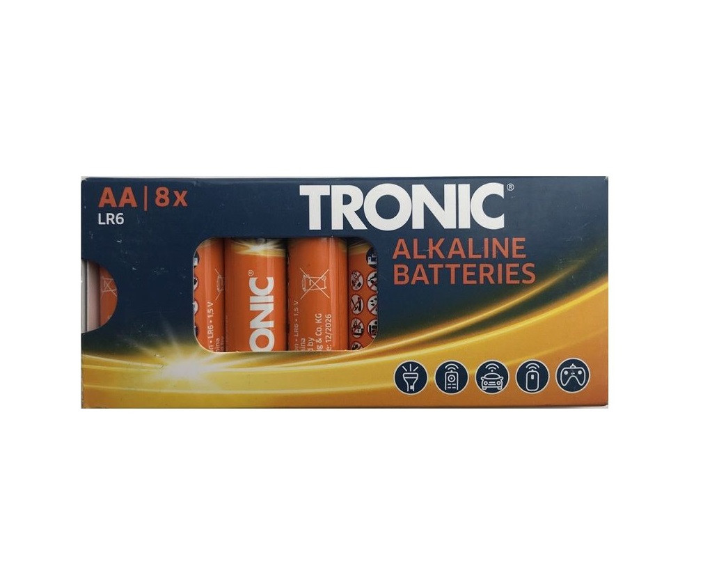 Купити Батарейки AA TRONIC Alcaline LR6 1.5V, упаковка 8 шт, ціна ...