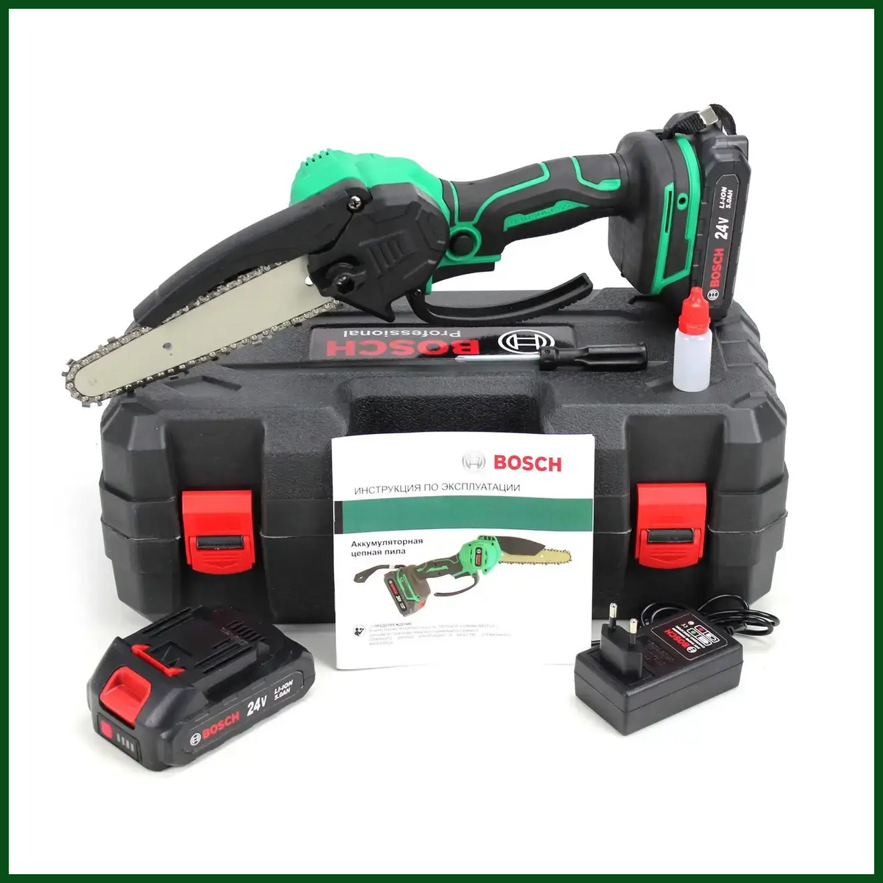 Аккумуляторная мини-пила Bosch UniversalChain 18 (24V, 5Аh, шина 15 см ...