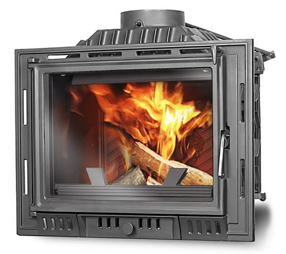Дровяная чугунная топка для камина со стеклом для воздушного отопления ...