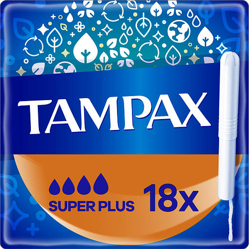 Тампони Tampax Super Plus з аплікатором 18 шт. (8006540716670) (ID ...