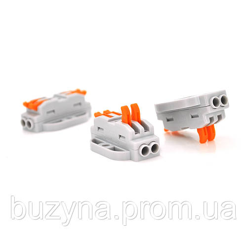 Клеммная колодка с нажимными зажимами 2-проводная WAGO K223-2P для распределительных коробок, 2 ...