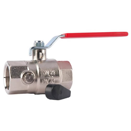 Кран кульовий ВР-ВР з можливістю дренажа з важільною ручкою. Корпус з ...