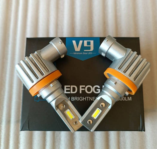 Комплект LED ламп за розміром штатних V9mini H11 12-24V 40W/set 6500K +100% замість галогенних ...