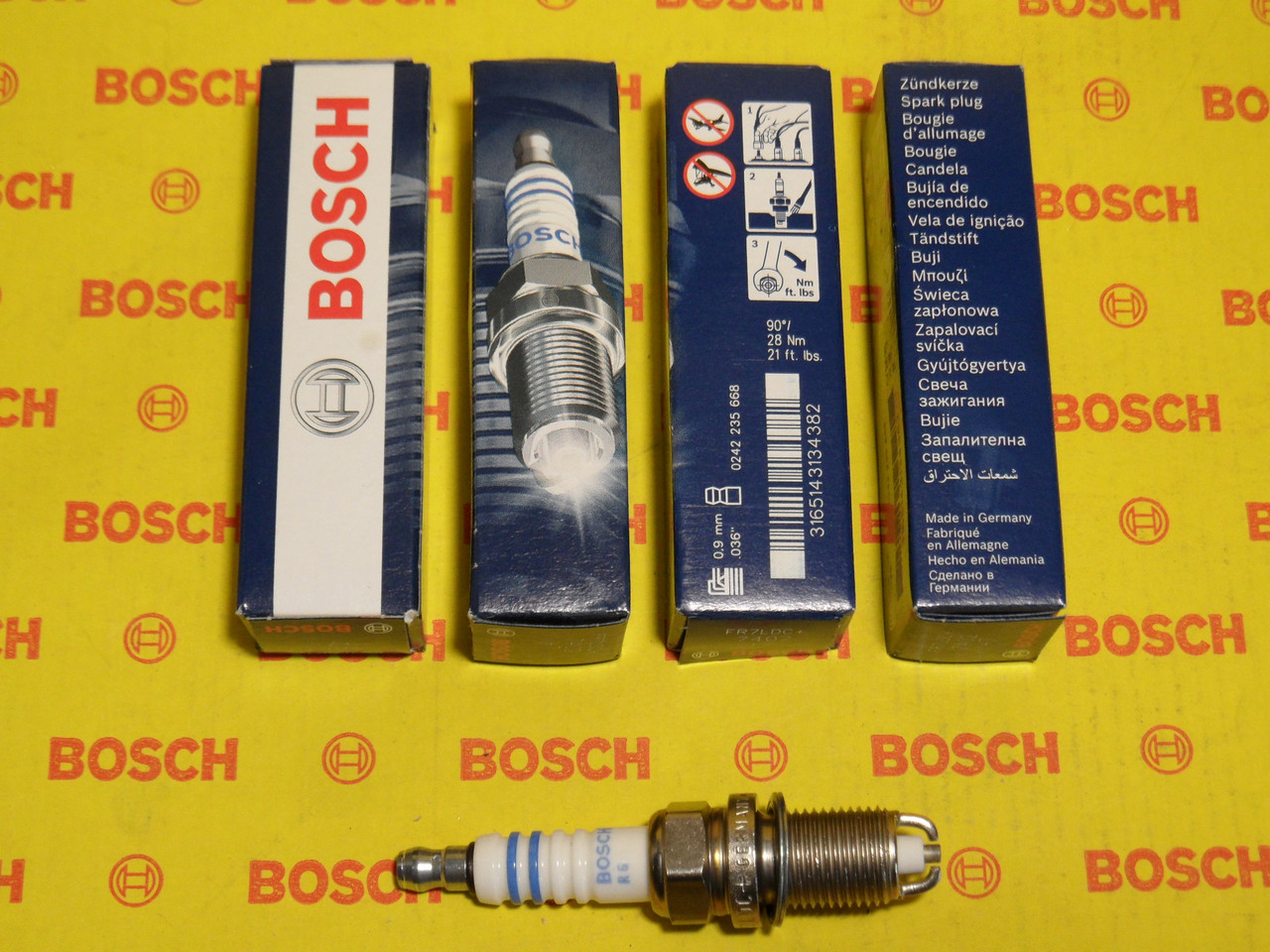 Свечи зажигания BOSCH, FR7LDC+, +7, 0.9, Super +, 0242235668, 0 242 235 ...