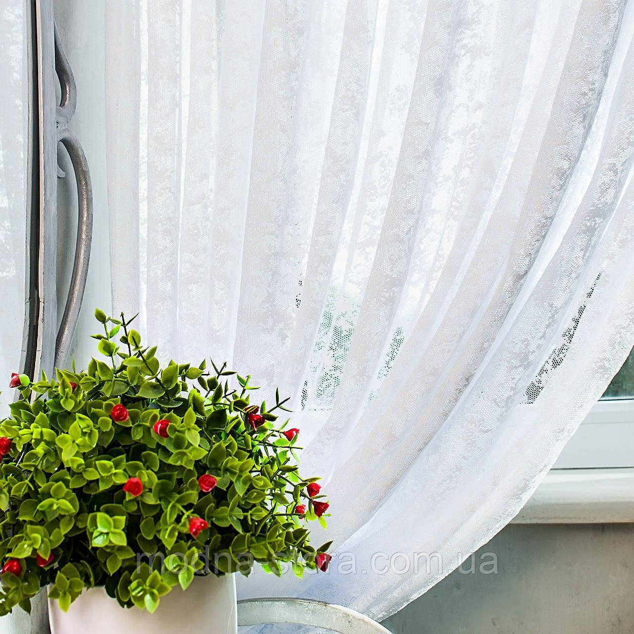 Білий тюль мармур жаккард Тюль білого кольору в спальню зал вітальню Id 1343677564 ціна