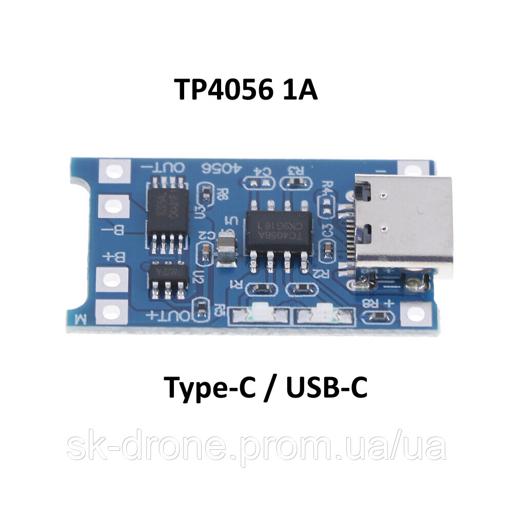 TP4056 Type-C модуль плата заряда литиевых LI-ION аккумуляторов 18650 с ...