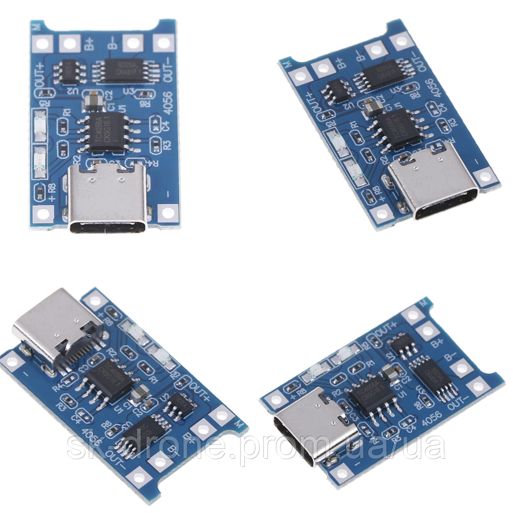 TP4056 Type-C модуль плата заряда литиевых LI-ION аккумуляторов 18650 с ...