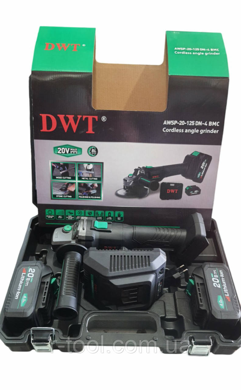 DWT AWSP-20-125 DN-4 BMC акумуляторна болгарка (2акум. 4Аг), ціна: 4750 ...