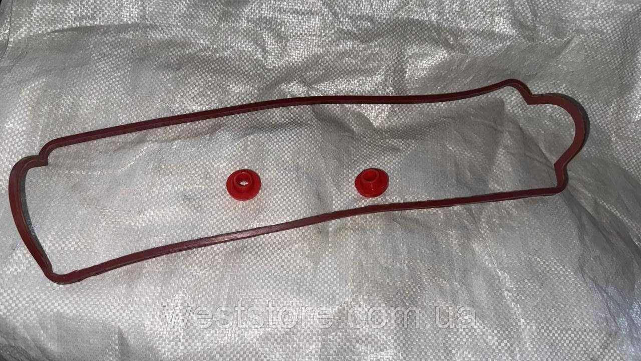 Прокладка клапанної кришки ваз 2108 2109 21099 2113 2114 2115 + грибки силікон червона (ID ...