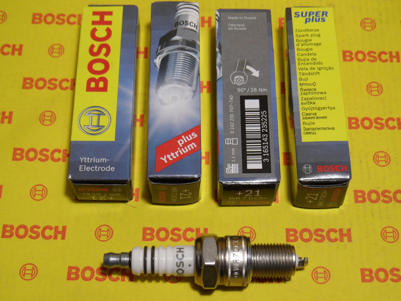 Свечи зажигания BOSCH, WR7DCX+, +21, 1.1, Super +, 0242235707, 0 242 ...