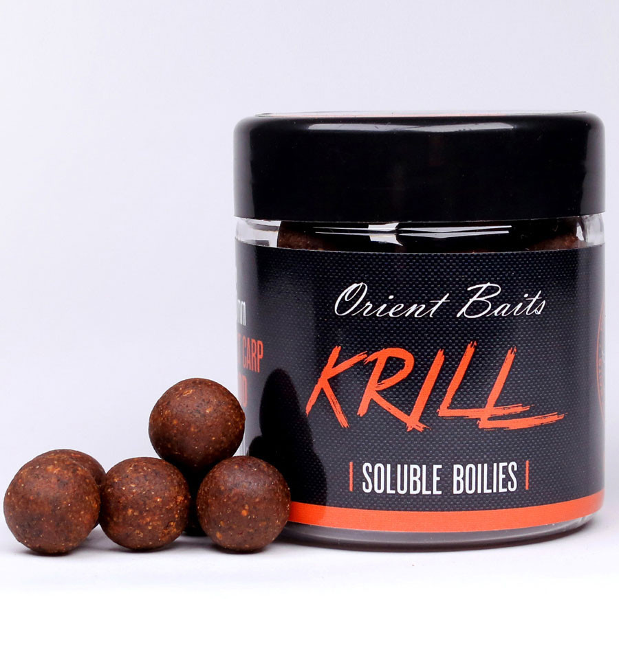 Бойлы растворимые насадочные Orient Baits soluble boilies KRILL, 100 г ...