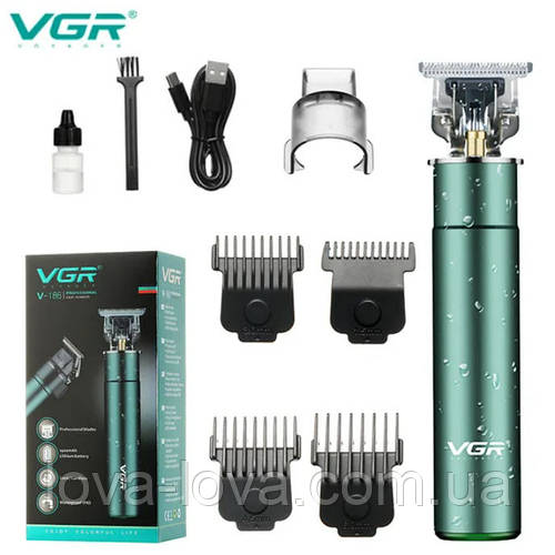 Профессиональный аккумуляторный триммер для бороды и усов VGR V-186 со ...
