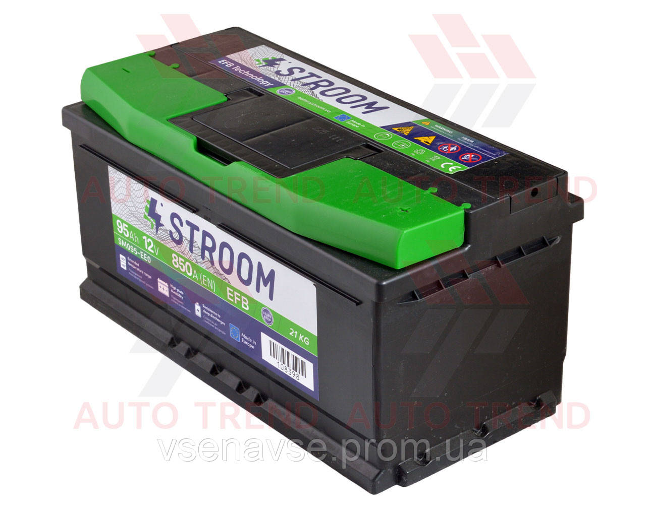 Аккумулятор 95 Ah/12V 850A(EN) EFB 353x175x175 (0) R (низкий) (ID ...