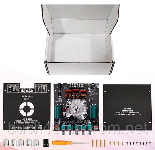 Wuzhi ZK-HT21 Усилитель звука 2.1 TDA7498E Bluetooth v5.0 160Вт*2 ...