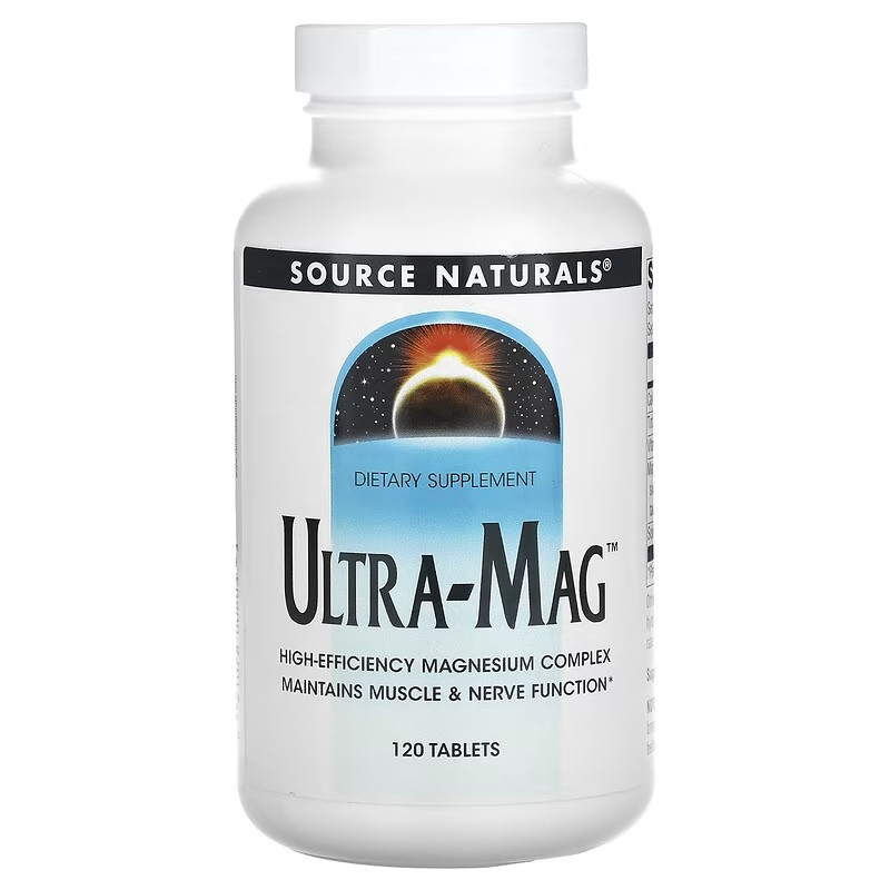 Комплекс магний + В6 Ultra-Mag, 120 таблеток Source Naturals (ID ...