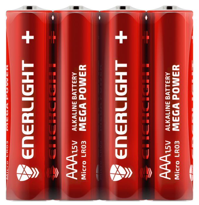 Батарейка ENERLIGHT MEGA POWER (AAA МІНІ-ПАЛЬЧИК) АЛКАЛАЙН FOL (картон ...