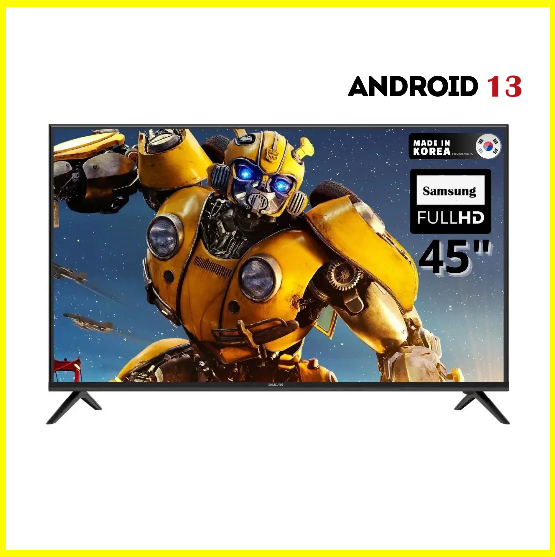 ТВ СМАРТ телевізор Samsung 45" Smart TV Android 13.0 + ТВ пульт WiFi ...