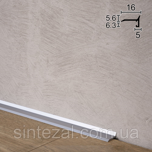 Антиплинтус для ламината и плитки Sintezal P-05, 16х5х2500 мм. - купить ...