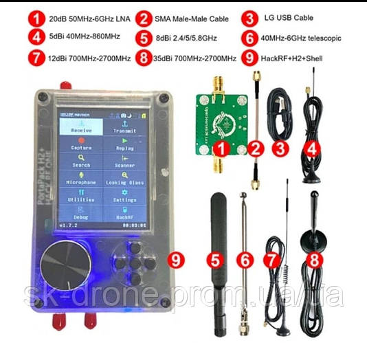 HackRF Portapack H2 HackRF One 1MHz to 6GHz SDR With Mayhem 2.0 ...