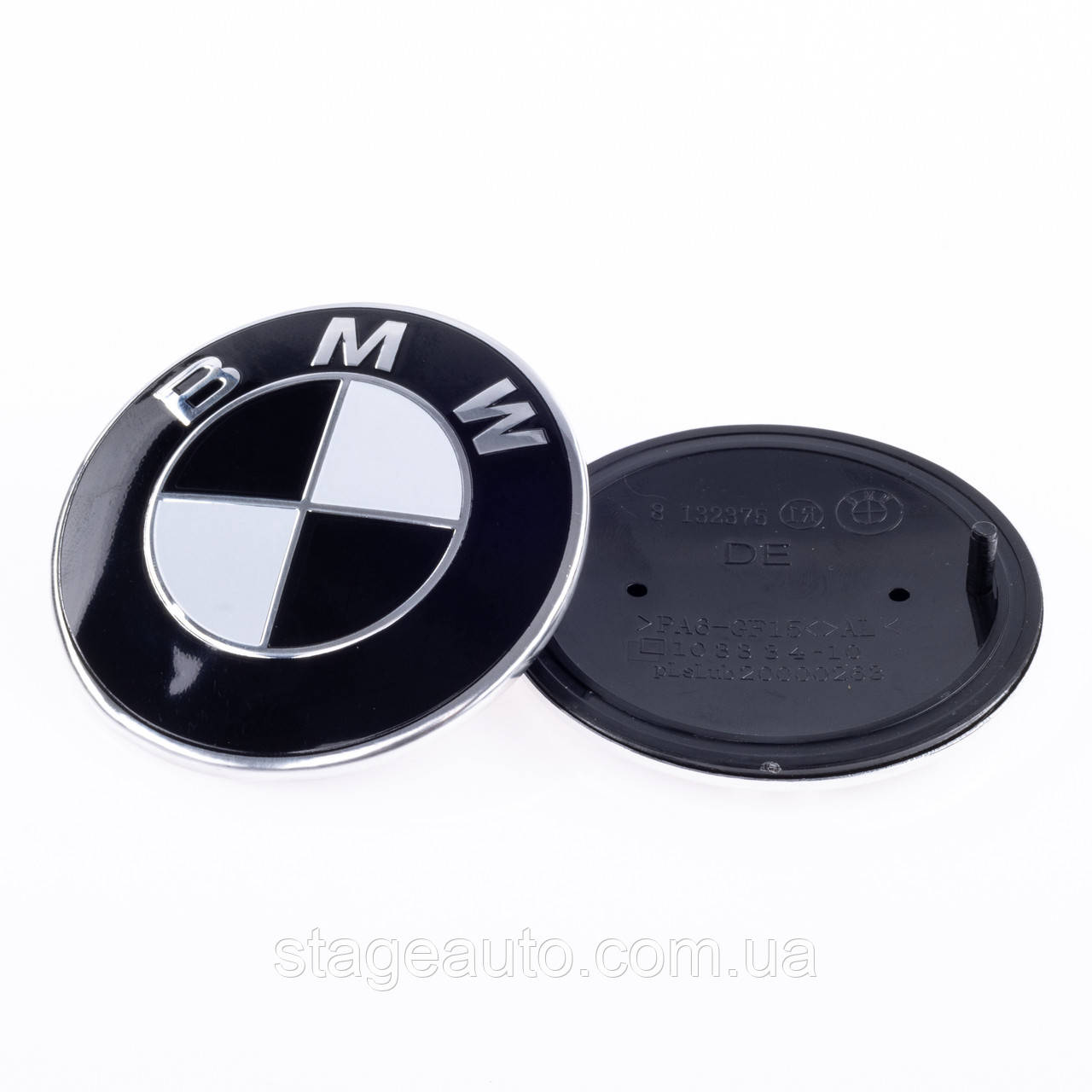 Эмблема БМВ BMW 82 мм черно белая значок бмв E39 E53 E60 E46 E34 E90 E70 F30 F15 F10 G30 Значек ...