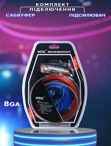 Комплект кабелей для автозвука MDK MD-8PCA комплект проводов установки ...