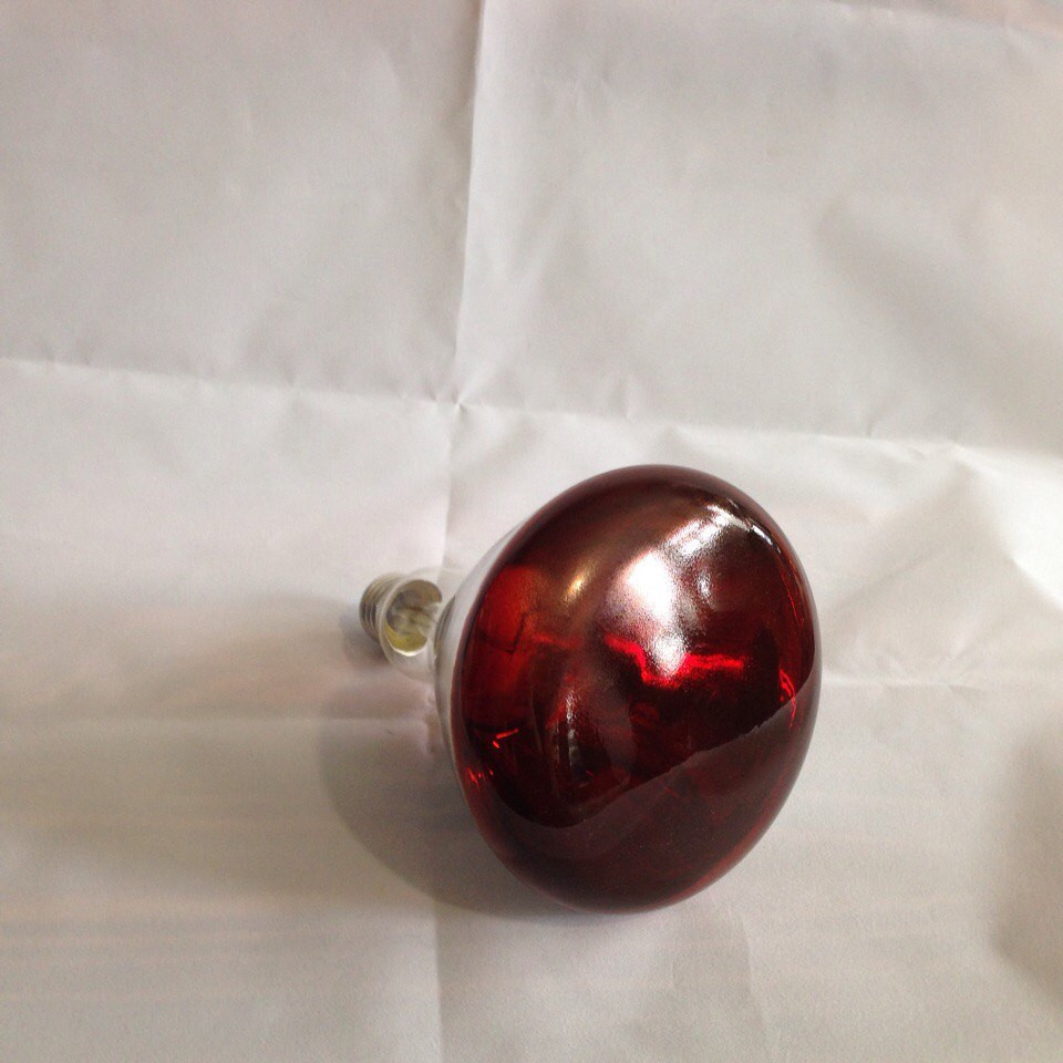 Инфракрасная лампа ИКЗК 150 (Красная) для обогрева молодняка птицы ...