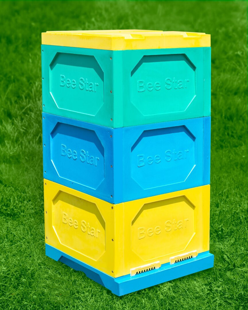 Вулик ППУ «BeeStar» (3 корпуси Дадан на 12 рамок) кольоровий, ціна ...