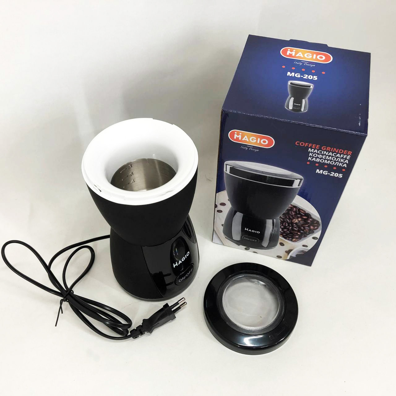 Электрокофемолки MAGIO MG-205, Измельчитель кофейных зерен, Металлическая UN-220 кофемолка ...