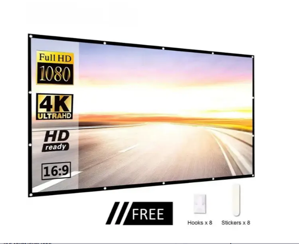 Проекционный светоотражающий экран для проектора 84 дюйма (16:9) белый ...