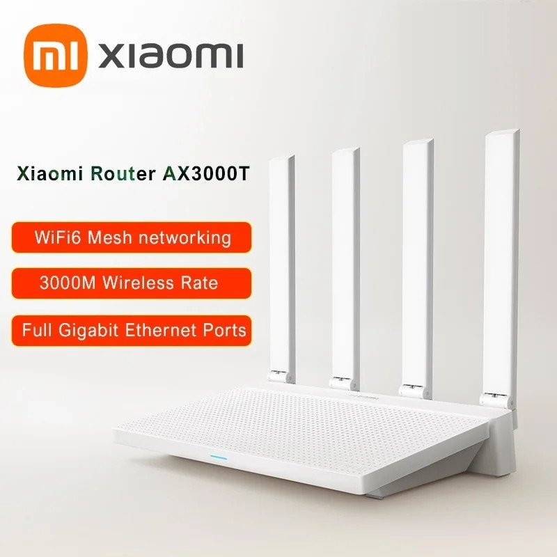 Wi-Fi роутер Xiaomi AX3000T, Wi-Fi 6 до 3000Mbps, NFC, поддержка Mesh ...