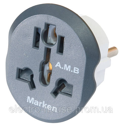 Переходник Marken KT-168 (A.M.B) 10/16A 250V сетевой универсальный (ID#1981010176), цена: 150 ...