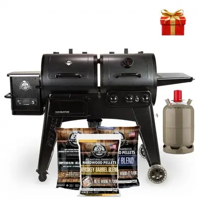 Комбинированный гриль Pit Boss Navigator 1230 пеллетно-газовый, 10618 ...