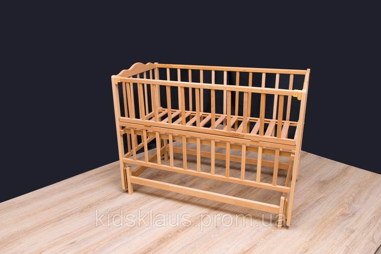 Кроватка деревянная для новорожденных Анастасия-2, маятник, 120-60 см ...