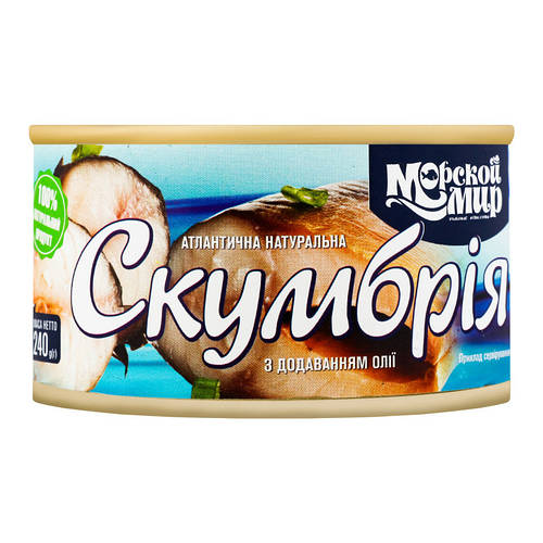 Скумбрія атлантична в томатному соусі "Морський Світ" 240г (1/48) (ID ...