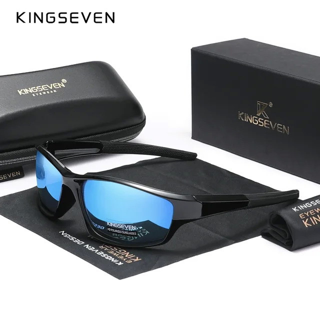 Мужские поляризационные солнцезащитные очки KINGSEVEN N881 Black Blue ...