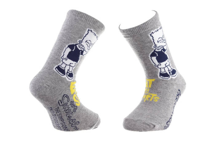 Носки The Simpsons Bart + Eat My Shorts 27-30 Grey 83897612-3 (ID ...