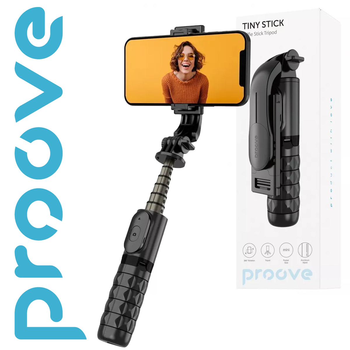 Монопод-трипод для селфи Proove Tiny Stick Selfie Stick Tripod 680mm ...