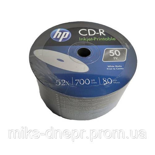 Диск CD-R HP 700Mb/80min 52x (bulk 50) Printable white (ID#2205075044), цена: 10.20 ₴, купить на ...
