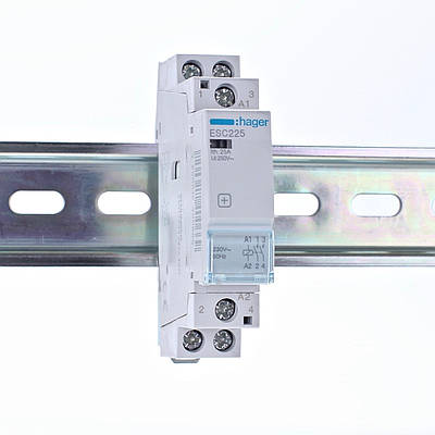 Контактор модульный 25A ESC225 (2НО, 230В) 1м Hager, цена: 563.57 ...