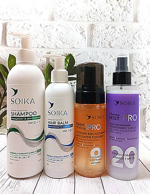 Набор Soika "Мягкая очистка" для сухой и нормальной кожи головы 4 в 1 ...