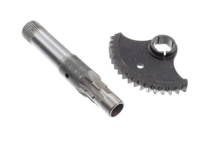 Вал заводной (КПП) ВОСХОД (+ сектор кикстартера) JING (mod.B), На ...