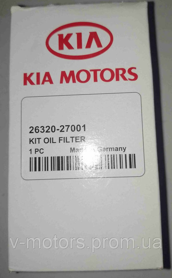 Фильтр масляный Tucson, Cerato 2.0 CRDI Mobis 26320-27001, 26320-27000 ...