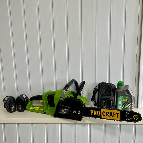 Пила цепная Procraft PCA40/2 (2 акб 4Ач + ЗП) (ID#2206947204), цена: 8359 ₴, купить на Prom.ua