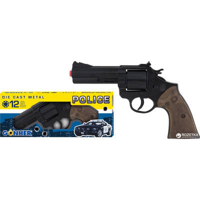 Игрушечное оружие Gonher Револьвер 12-зарядный черный, в коробке (127/6) - Вища Якість та ...