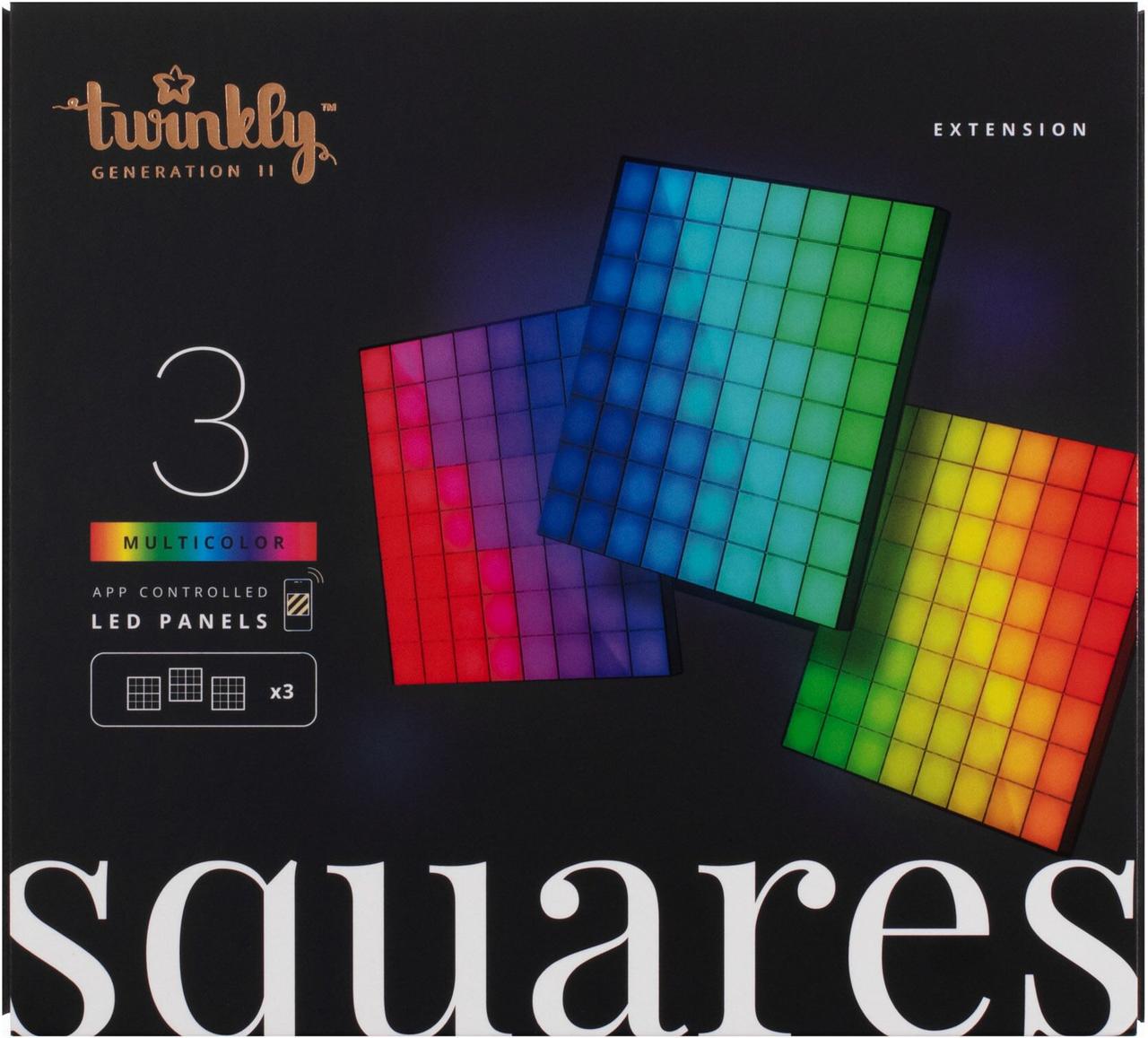 Панель Smart LED Twinkly Squares 3 RGB, Gen II, IP20, 16x16см ...