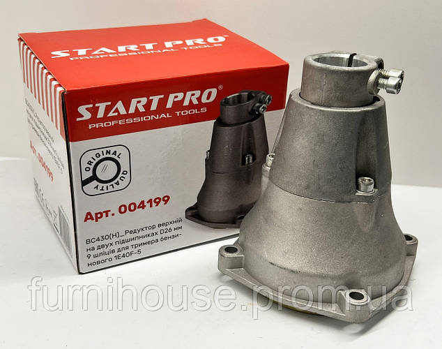 Редуктор для триммера верхний на трубу D=26 мм с валом 9 шлиц, редуктор ...