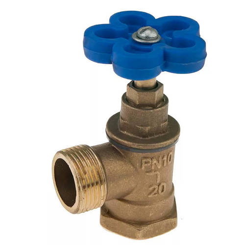 Вентиль Lexline угловой 3/4" ВЗ (синяя пласт. ромашка) (1012462) (ID ...