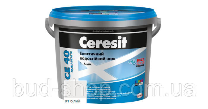 Затирка для швів Ceresit CE 40 01 Aquastatic білий (2 кг) (947481 ...