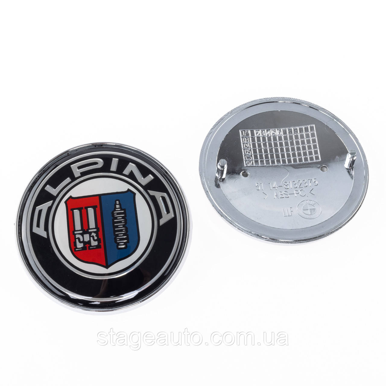 Емблема BMW БМВ 82 мм ALPINA Альпіна E39 E53 E60 E46 E34 E90 E70 F30 F15 F10 G30 Значок капот ...