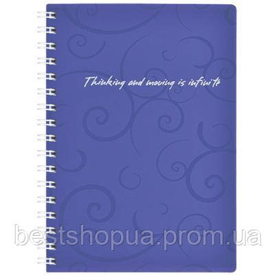 Блокнот Buromax spiral side, А6, 80sheets, Barocco, square, violet (BM ...